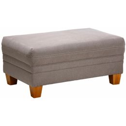 Hocker Home Affaire, B:99cm H:45cm T:65cm, grau, Luxus-Microfaser mit Druck (100% Polyester);Luxus-Microfaser in Lederoptik (100%