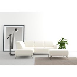 Sit & More Ecksofa SIT & MORE, B:249cm H:84cm T:205cm, beige, Wohnzimmer, Sofas, "Bailando L-Form", wahlweise mit Kopfteilverstellung und Vorziehsitz, motorisch