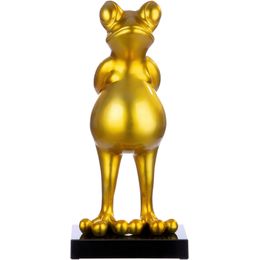 Tierfigur, B:32cm H:68cm T:30cm, gold, CASABLANCA BY GILDE, Kunstharz, Dekofiguren, "Skulptur Frosch gold"