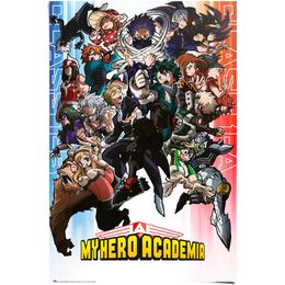 Poster Reinders, B:61cm H:91,5cm T:0,1cm, bunt, Papier, Kinderzimmer, Bilder, "My Hero Academia"