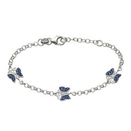 Vivance Jungen Armband "925/- Sterling Silber Schmetterling", 14-16cm, Silber 925 (Sterlingsilber), wei&szlig;, Silber 925 (Sterlingsilber), Armb&auml;nder