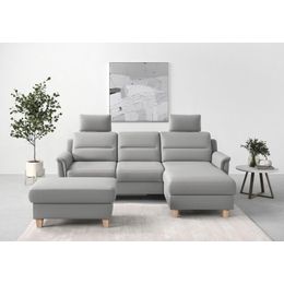 Sit & More Ecksofa SIT & MORE, B:234cm H:90cm T:168cm, grau, Wohnzimmer, Sofas, "Far&ouml; L-Form", inklusive Federkern, wahlweise mit Bettfunktion und Bettkasten
