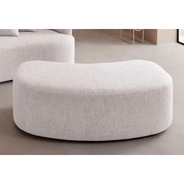 Polsterhocker, B:143cm H:45cm T:68cm, beige, LeGer Home by Lena Gercke, Struktur fein 100% Polyester);Samtoptik (100% Polyester);Boucl&eacute; (100%