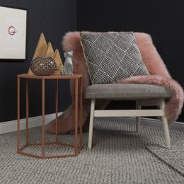 Teppich Kayoom, B:160cm H:18mm L:230cm, grau, Wolle, Wohnzimmer, Teppiche, "Attic 590", Kurzflor, Scandic Optik, Wolle mit Viskose, Wohnzimmer