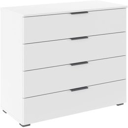 OTTO home "Sideboard Schubladenkommode AGORDO mit Dekor- oder Hochglanzfront" in zwei Griff-Farben, Breite 80 cm, vier gro&szlig;e und ger&auml;umige Schubladen