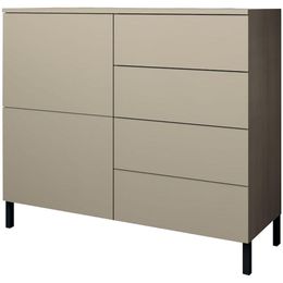 borchardt M&ouml;bel Kommode BORCHARDT M&Ouml;BEL, B:93cm H:80cm T:35cmkaschmir, Spanplatte, Sideboards, "Haama, modern, grifflos, Metallf&uuml;&szlig;e, praktisch, 2 T&uuml;ren",