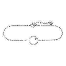 CAI CA&Iuml; Damen Armband "925 Sterling Silber rhodiniert Zirkonia Kreis", 16+3cm, Silber 925 (Sterlingsilber)wei&szlig;, Silber 925 (Sterlingsilber), Armb&auml;nder