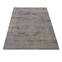 Teppich Musterring, B:140cm H:9mm L:200cm, grau, Polypropylen, Wohnzimmer, Teppiche, "WAVE KONTURA", exlcusive Musterring DELUXE COLLECTION