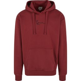 Karl Kani Herren Kapuzenpullover "Karl Kani SMALL SIGNATURE ESSENTIAL HOODIE DARK RED"rot, Gr. XS, mehrfarbig, 80% Baumwolle, 20% Polyester, Pullover