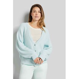 Bugatti Damen Strickjacke, gr&uuml;n, Gr. XXL, 50% Baumwolle, 50% Viskose, Strickjacken, mit V-Ausschnitt