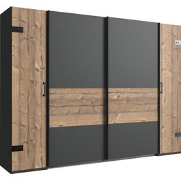 Kleiderschrank wimex, B:270cm H:210cm T:65cm, braun, Jugendzimmer, Schr&auml;nke, "Stockholm, rustikale Optik im Industrial Design, Made in Germany",