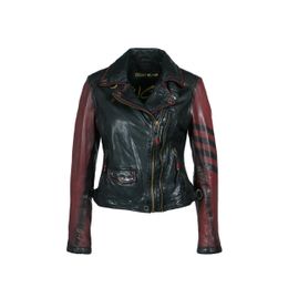 Freaky Nation Damen Lederjacke "Blaze up-FN"schwarz, Gr. M, Oberstoff: 100% Leder; Futter: 100% Baumwolle, Jacken