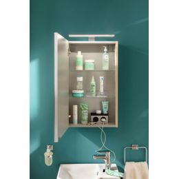 Spiegelschrank Fackelmann, B:40cm H:68cm T:15,3cm, braun, Glas, Badezimmer, Schr&auml;nke, "SBC", f&uuml;r das G&auml;stebad, Schalter und Steckdose, Breite 40cm,