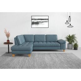 Sit & More Ecksofa SIT & MORE, B:261cm H:88cm T:179cm, bunt, 100% Polyester, Wohnzimmer, Sofas, "Westham L-Form", mit Ottomane, mit oder ohne Bettfunktion,