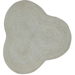 Teppich CarpetFine, B:60cm H:10mm L:60cm, beige, Jute, Wohnzimmer, Teppiche, "Alia Juteteppich", handgewebt aus Jute, Naturteppich, Sonderform blau,