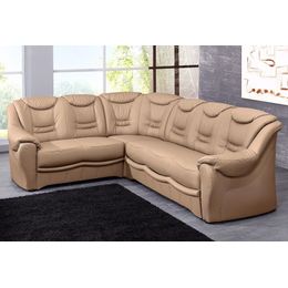 Sit & More Ecksofa SIT & MORE, B:265cm H:94cm T:215cm, braun, Luxus-Microfaser ALTARA NUBUCK (100% Polyester);SOFTLUX-Kunstleder;NaturLEDER (echtes