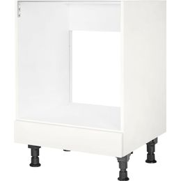 Herdumbauschrank Nobilia, B:60cm H:87cm T:58,3cm, wei&szlig;, Schr&auml;nke, ""Cascada", vormontiert, mit h&ouml;henverstellbaren Sockelf&uuml;&szlig;en", Breite 60 cm