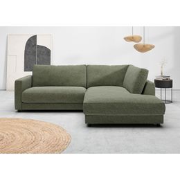 Ecksofa Home Affaire, B:252cm H:85cm T:224cmoliv, 100% Polyester, Wohnzimmer, Sofas, "Ecksofa Jiro, L-Form, gro&szlig;e Sitztiefe, Breite 252 cm", lose