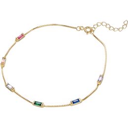 Firetti Damen Armband "Schmuck Geschenk Silber 925 Armschmuck Armkette Rainbow", 22cm, Silber 925 (Sterlingsilber), bunt, Silber 925