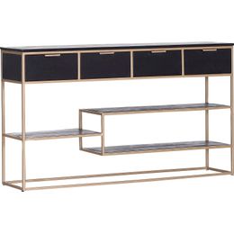 Konsole GUTMANN FACTORY, B:141cm H:80cm T:33cm, schwarz, Sideboards, "Porto"
