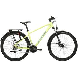 KROSS Mountainbike "KROSS MTB Hardtail Hexagon 2.0 29" gr&uuml;n 21 G&auml;nge", 43cm, 29 Zoll (73,66cm) hinten: 29 Zoll (73,66cm), gr&uuml;n, Fahrr&auml;der