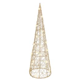 LED-Dekofigur I.GE.A., B:14cm H:45cmgold, Draht, Dekofiguren, "LED-Pyramide", Dekofigur Weihnachtspyramide Weihnachtsdeko Weihnachtsbaum Christbaum