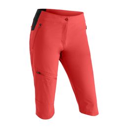 Maier Sports Damen Outdoorhose "Inara slim Capri Vario", rot, Gr. 46, 90% Polyamid, 10% Elasthan, Hosen, Damen Wanderhose, elastische Funktionshose