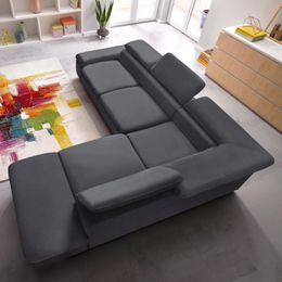 Sit & More Ecksofa SIT & MORE, B:272cm H:94cm T:226cm, grau, Struktur fein (97% Polyester, 3% Polyamid);Luxus-Microfaser ALTARA NUBUCK (95% Polyester, 5%