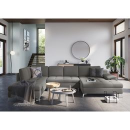 Sit & More Wohnlandschaft SIT & MORE, B:346cm T:201cm, braun, Sofas, "Latigo U-Form", mit Mega-Recamiere, wahlweise mit Bettfunktion und Bettkasten