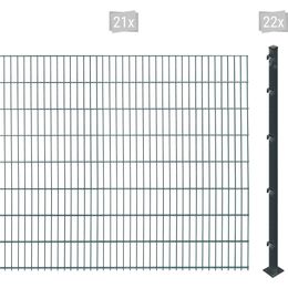 Arvotec Doppelstabmattenzaun "ESSENTIAL 163 zum Aufschrauben", H/L: 163cm x 42m, Pfosten: 22 Stk., grau, Zaunelemente, Zaunh&ouml;he 163 cm, Zaunl&auml;nge 2 -