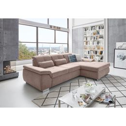 Ecksofa DIE PLANBAR, B:289cm H:85cm T:195cm, lila, 100% Polyester, Wohnzimmer, Sofas, "MP-IN16037 L-Form mit Federkern-Polsterung", mit