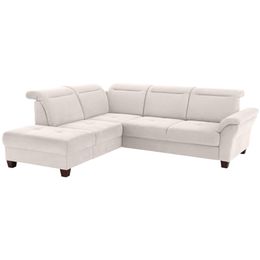 Ecksofa Home Affaire, B:260cm H:104cm T:235cm, beige, Luxus-Microfaser Lederoptik (100% Polyester);Struktur (100% Polyester);Luxus-Microfaser ALTARA