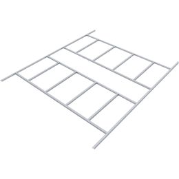 Fundamentrahmen Pergart, B:309cm H:2,6cm T:352cm, silber, Stahl, Gartenhaus-Fundamente, "Frankfurt II 1112"