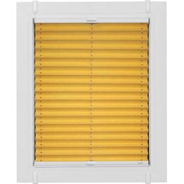 Plissee SUNLINES, B:30cm H:100cm, gelb, Obermaterial: 100% Polyester, Plissees, "Young Style Energy Saving", nach Ma&szlig;, mit Energiespareffekt,