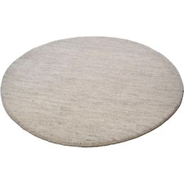 Wollteppich Theko, H:28mm &Oslash;:150cm, beige, Wolle, Wohnzimmer, Teppiche, "Amravati", echter Berber Teppich aus Marokko, reine Wolle, handgekn&uuml;pft