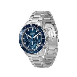 BOSS Herren Chronograph "SEALINER"silberfarben, blau, Armbanduhren, Quarzuhr, Armbanduhr, Herrenuhr, Edelstahlarmband, analog, Tag