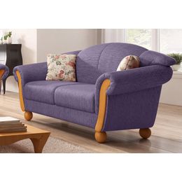 2-Sitzer Home Affaire, B:159cm H:83cm T:81cm, lila, Chenille &raquo;Esparta&laquo; (70% Polyacryl, 30% Polyester) auf Korpus und Zierkissen, Sitz und R&uuml;cken im