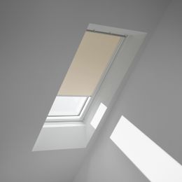 Velux Verdunklungsrollo "DKL PK08 1085SWL", PK08, stufenlos positionierbar, beige, Kinderzimmer, Rollos, wei&szlig;e F&uuml;hrungsschienen & Griffleiste