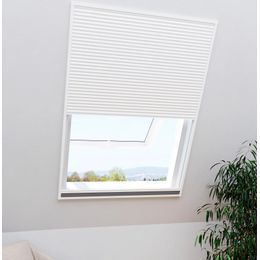Windhager Insektenschutzrollo "f&uuml;r Dachfenster, 2in1 EXPERT", 160cm, 110cm, grau, Rollos, mit Plissee, BxH: 110x160 cm
