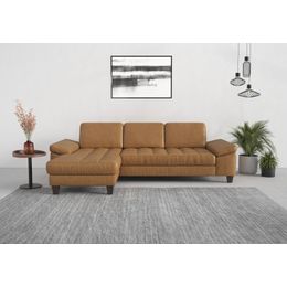 Sit & More Ecksofa SIT & MORE, B:275cm H:88cm T:172cm, braun, 100% Polyester, Wohnzimmer, Sofas, "Westham L-Form", Recamiere, mit oder ohne Bettfunktion,