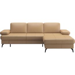 Sit & More Ecksofa SIT & MORE, B:247cm H:83cm T:171cmcappuccino, Wohnzimmer, Sofas, "Morris Jubi", mit Armteilfunktion & 1 Zierkissen, optional Bettfunktion