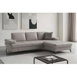 Sit & More Ecksofa SIT & MORE, B:247cm H:83cm T:171cmlight grau, Wohnzimmer, Sofas, "Morris Jubi, Recamiere, Breite 247 cm", mit Armteilfunktion,, wahlweise mit