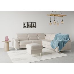 Sit & More Ecksofa SIT & MORE, B:251cm H:85cm T:231cm, grau, 100% Polyester, Wohnzimmer, Sofas, "Sinatra L-Form", optional mit Kopfteilverstellung und