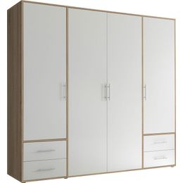 Kleiderschrank Schlafkontor, B:206cm H:195cm T:60cm, wei&szlig;, Melamin, Schlafzimmer, Schr&auml;nke, "Valencia"