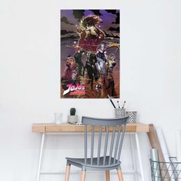 Poster Reinders, B:61cm H:91,5cm T:0,1cm, bunt, Holzwerkstoff, Bilder, "Jojo's Bizarre Adventure"