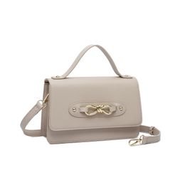 Damen Umh&auml;ngetasche "Bellezza", Collezione Alessandro, beige, Polyurethan (PU), Taschen, mit eleganter Schleife