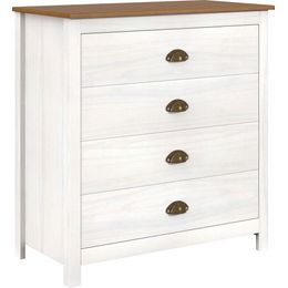 Kommode Home Affaire, B:80cm H:85cm T:41cm, braun, Massivholz, Schlafzimmer, Sideboards, rustikal lackiert