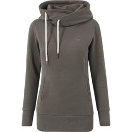 Urban Classics Damen Hoodie "Urban Classics Damen Ladies Long Logopatch Hoody"olive, Gr. XS, unifarben, 80% Baumwolle, 20% Polyester, Sweatshirts