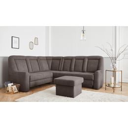 Sit & More Ecksofa SIT & MORE, B:257cm H:107cm T:217cm, braun, 98% Polyester 2% Polyamid, Wohnzimmer, Sofas, "Melissa L-Form", klassisches Polsterprogramm,