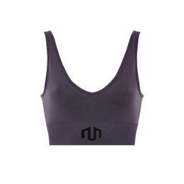 MOROTAI Damen Sport-BH "MOROTAI Damen MOROTAI Naikan Seamless Sports Bra", Gr. Ldunkelgrau, 92% Polyimid, 8% Elasthan, BHs